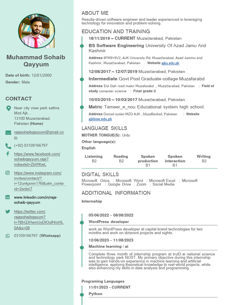 Aspiring Software Engineer Profile | PDF | Computer Programming | Machine Learning