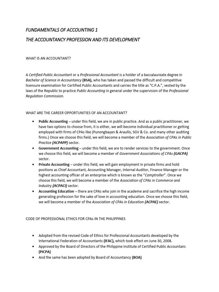 Fundamentals of Accounting 1 (Chapter 1) | PDF | Certified Public ... Fundamentals of Accounting 1 (Chapter 1) | PDF | Certified Public ...