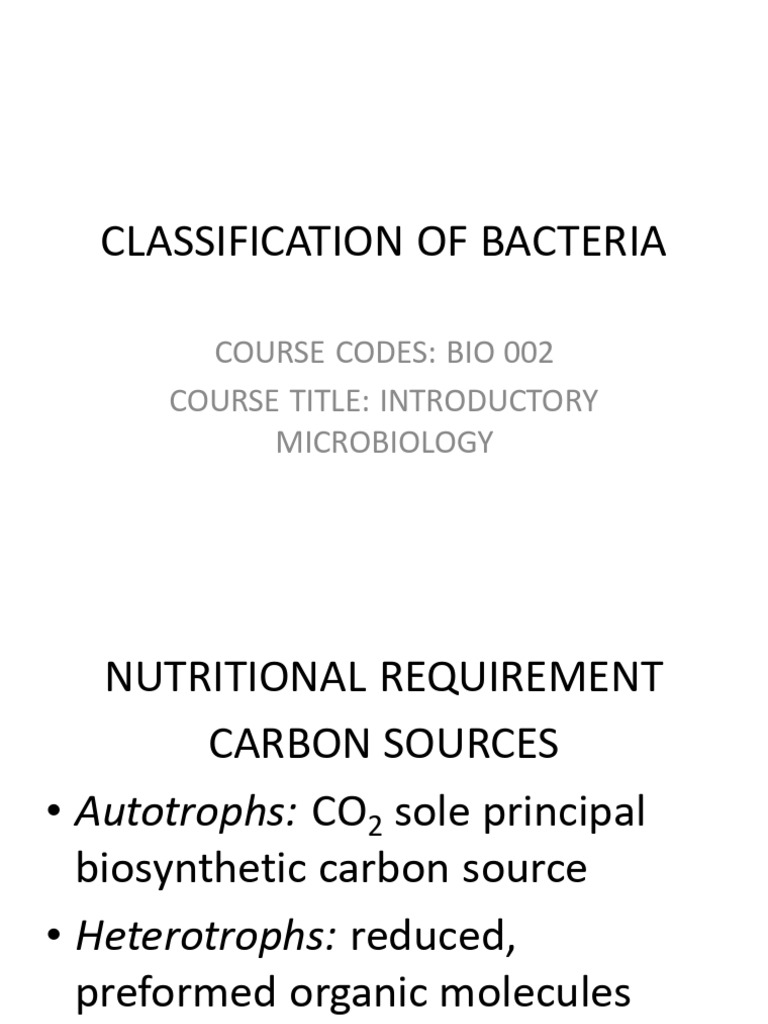 Classification of Bacteria | PDF | Physical Sciences | Microorganism