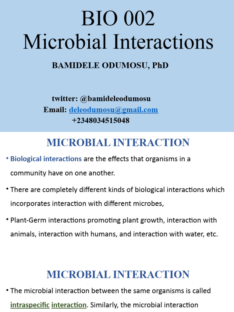 Microbial Interaction 1 | PDF | Fungus | Bacteria