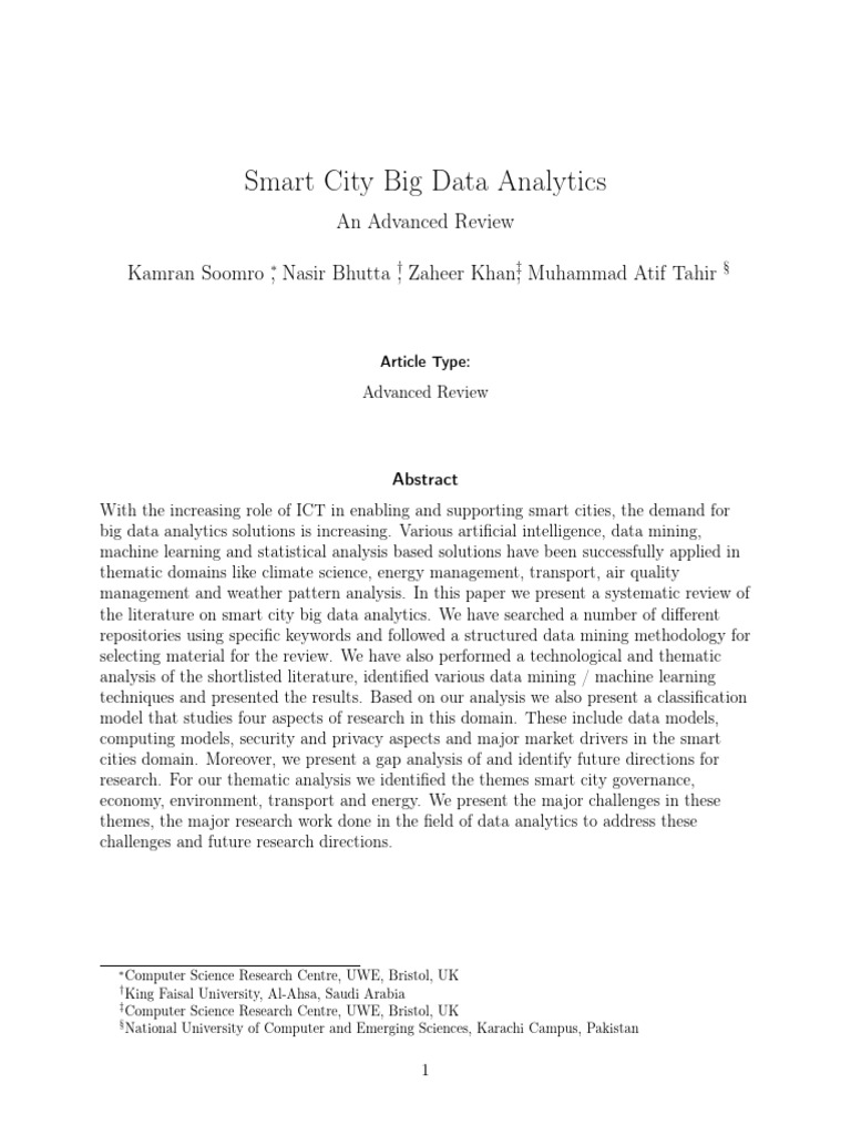 Big Data Smart Cities | PDF | Big Data | Analytics