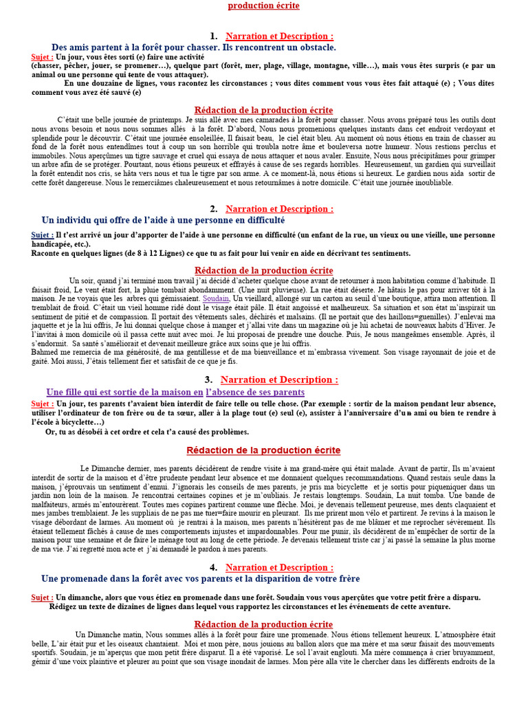 Production écrite 3ac | PDF