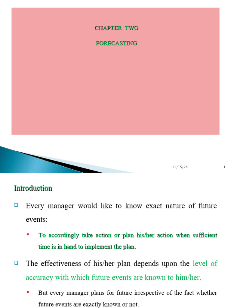 Om Chapter Three | PDF | Regression Analysis | Forecasting