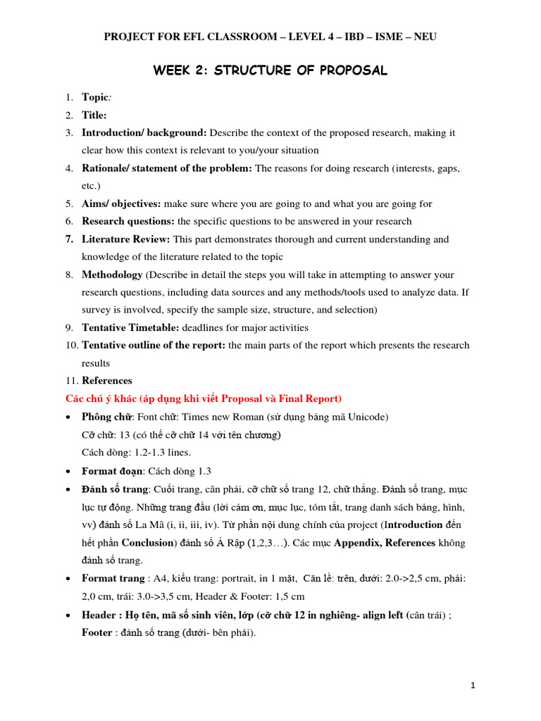 PJ-L4-W2 - Format of Research Proposal | PDF