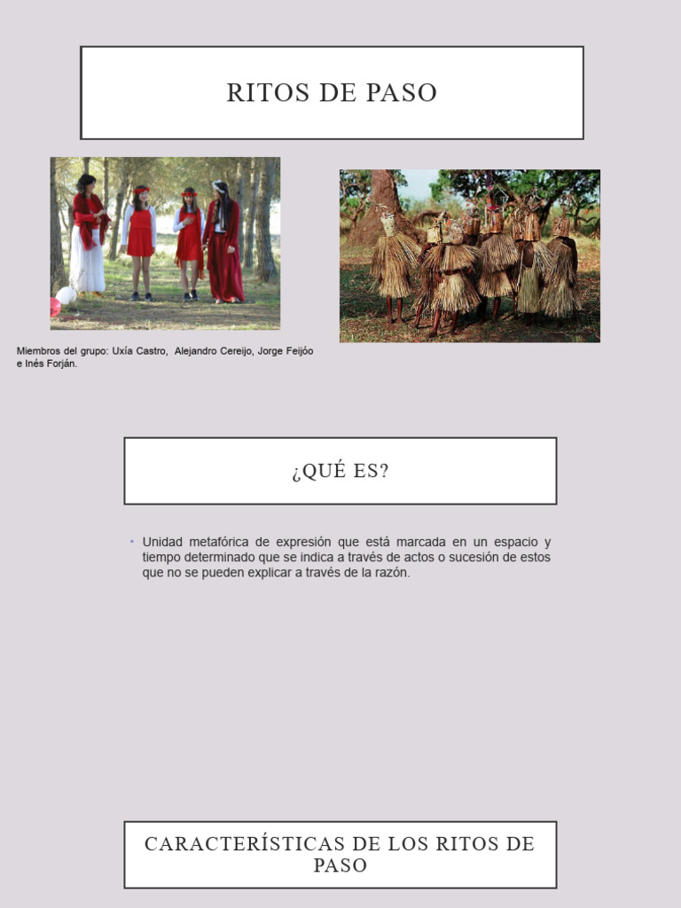 Ritos de Paso: Tradiciones y Ejemplos | PDF