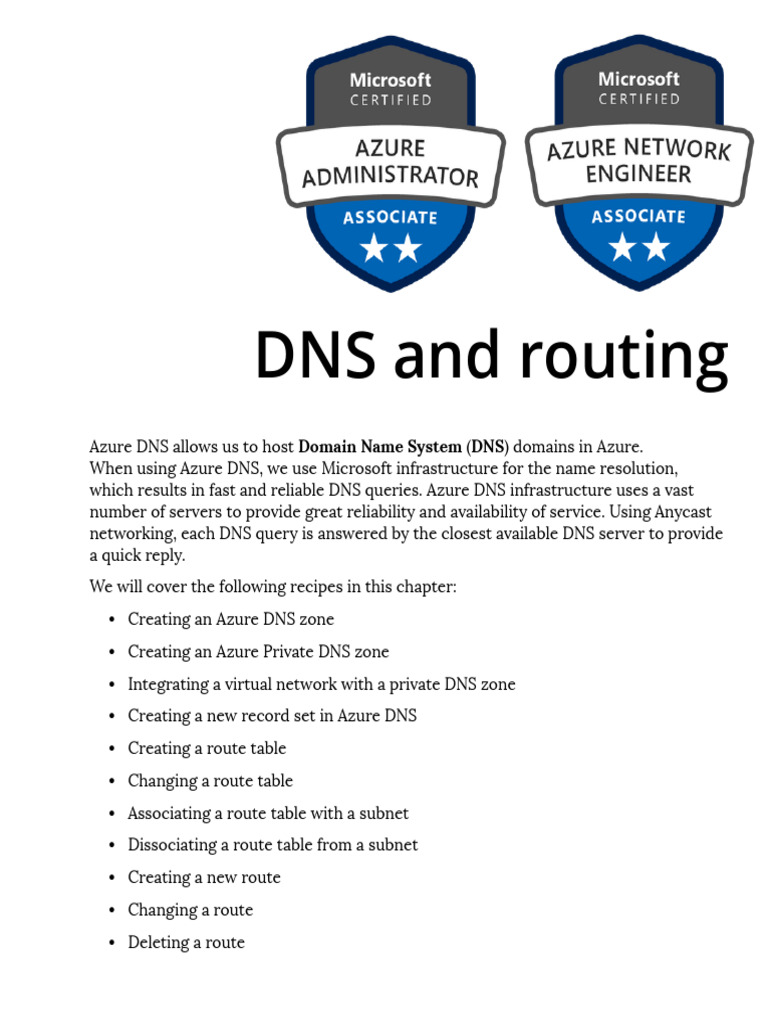 DNS & Routing | PDF | Domain Name System | Microsoft Azure