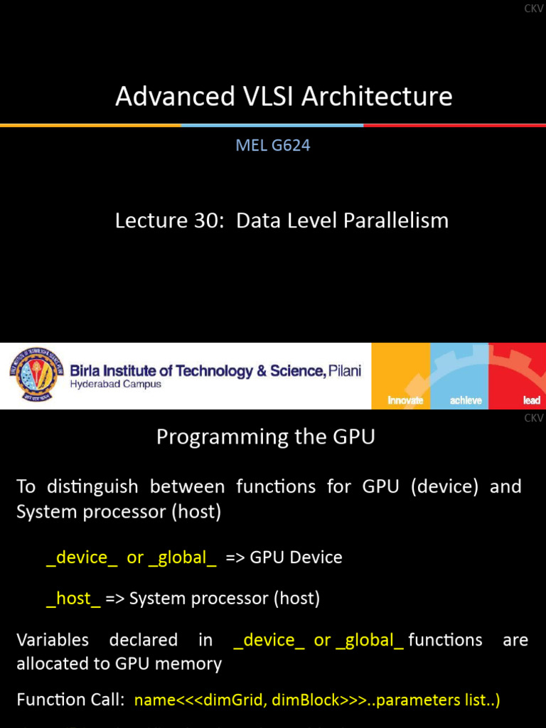 Lecture 30 Gpu Programming Loop Parallelism Pdf Graphics Processing 7957