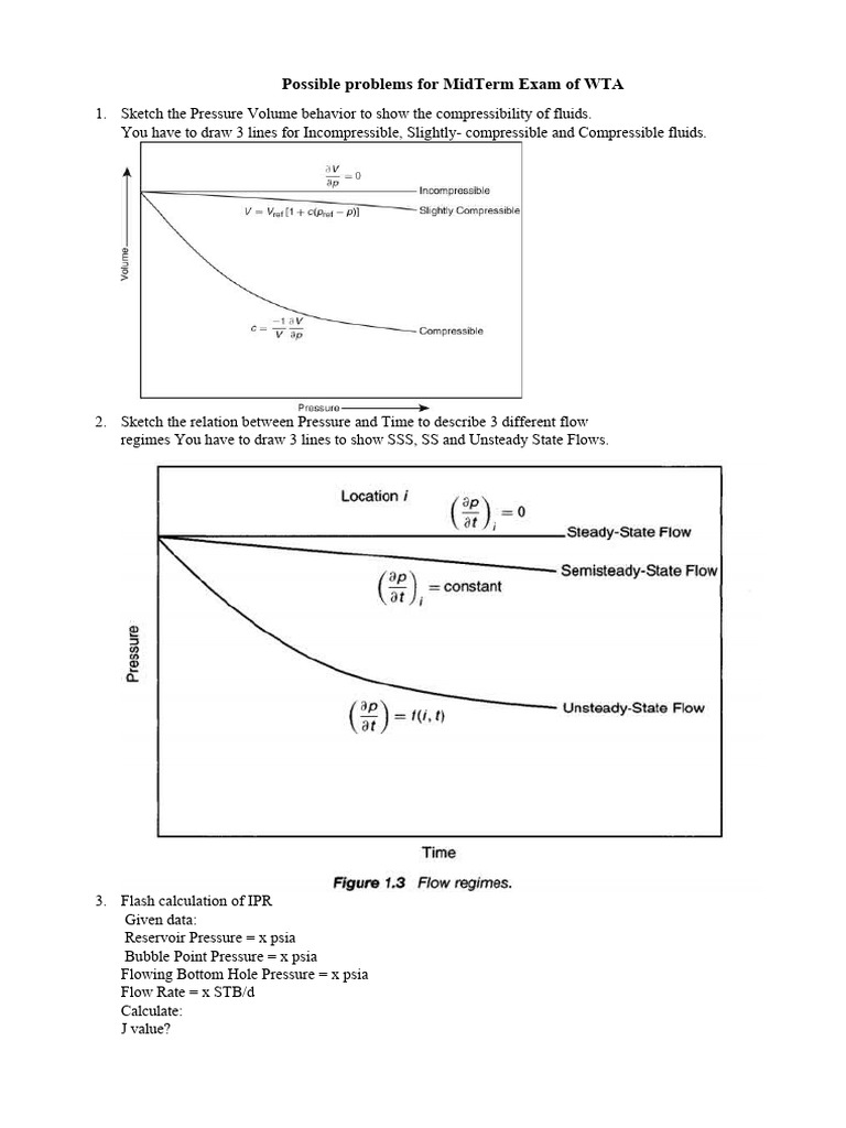 Possible Problems Part 2 | PDF | Petroleum Reservoir | Pressure