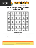 Sopa de Letras: Seguridad y Salud Laboral | PDF