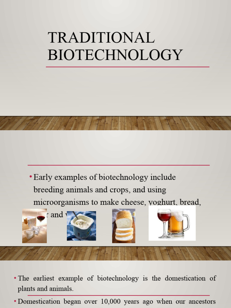 Traditional Biotechnology Overview | PDF | Fermentation | Louis Pasteur