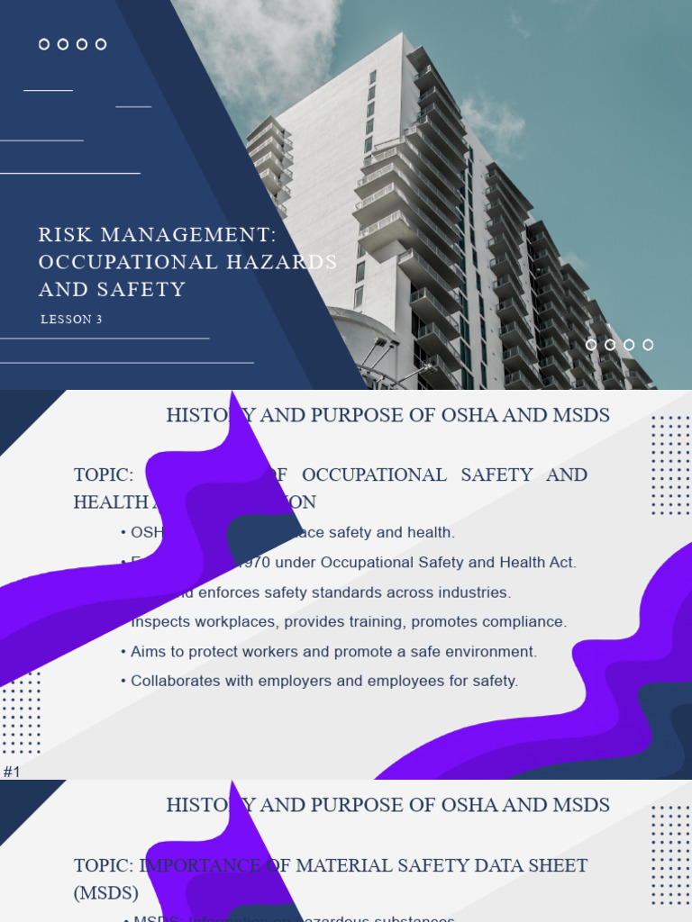 Risk Management Occupational Hazards and Safety | PDF | Occupational ...