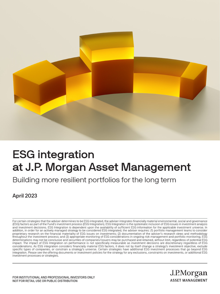 Esg Integration Approach | PDF | Investing | Investment Management