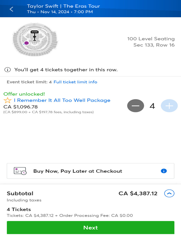 Taylor Swift Eras Tour Ticket Info | PDF