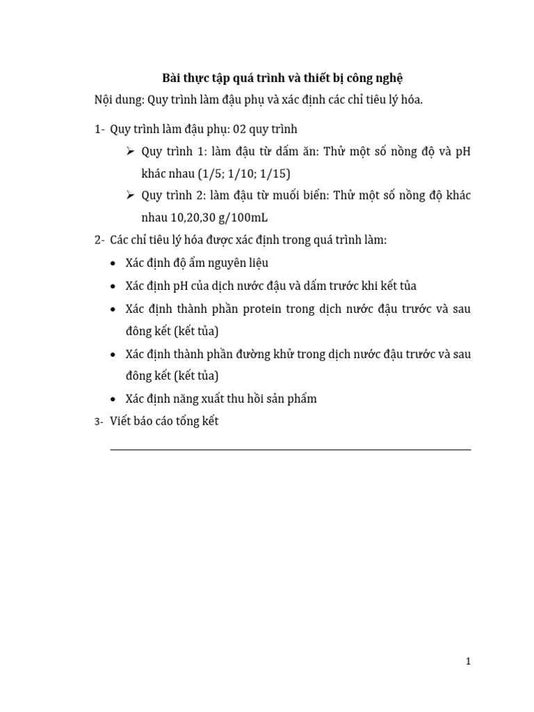 Bai TT QTTBCN Tofu Processing | PDF