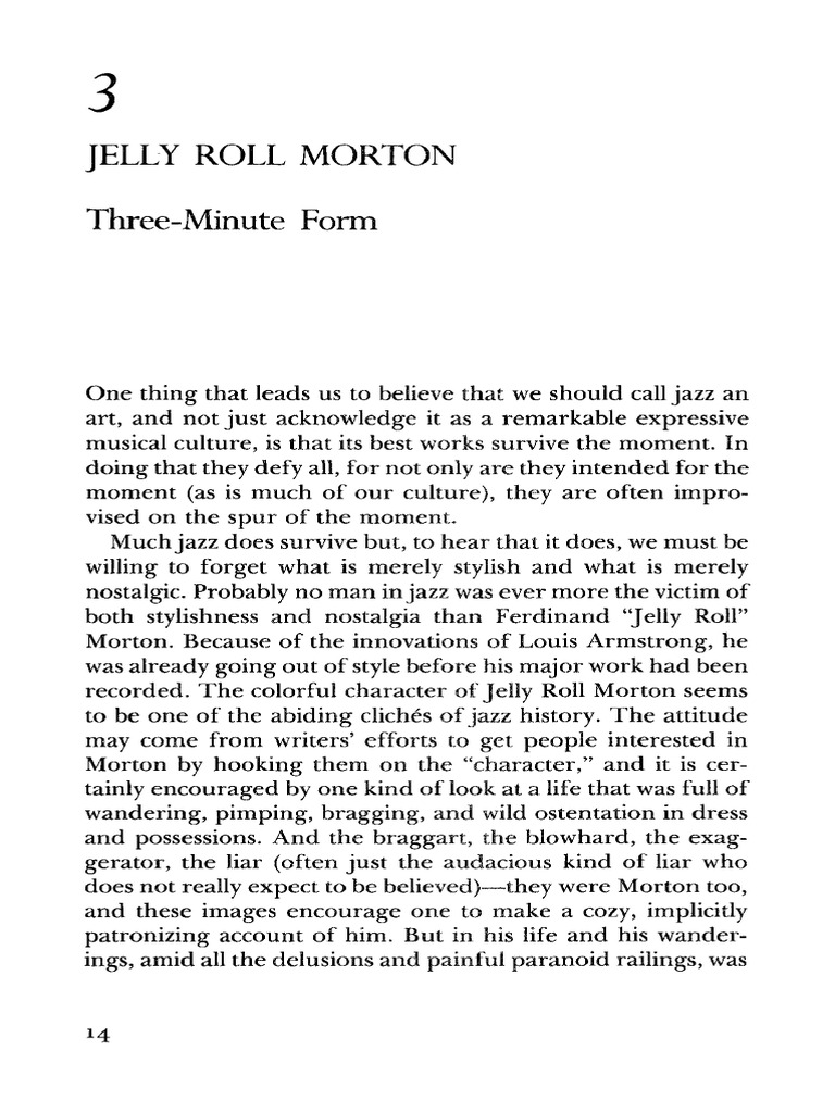 Williams, Martin - Jelly Roll Morton. Three-Minute Form - en The Jazz ...