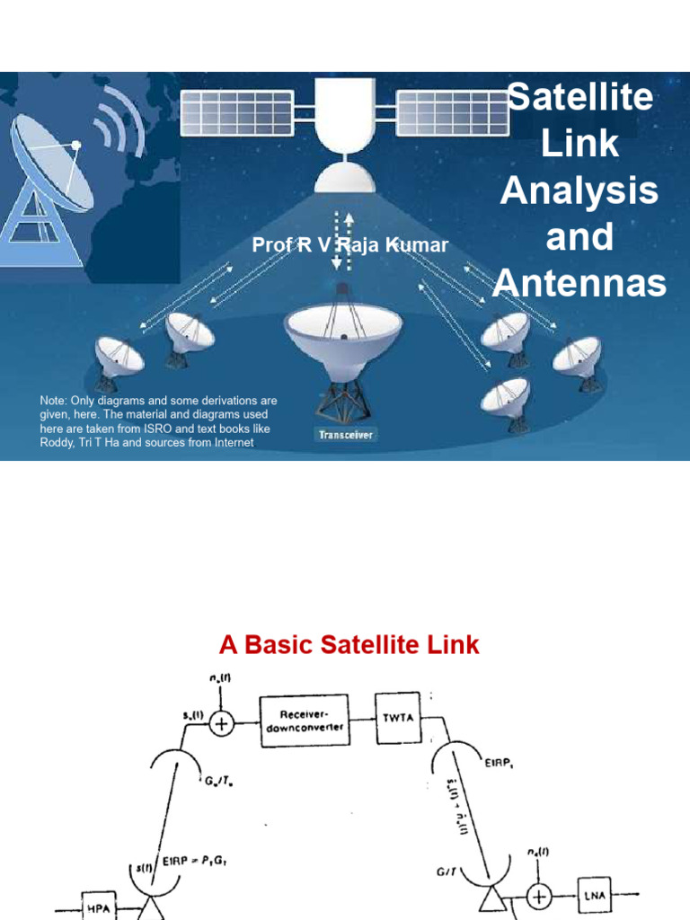 Satellite Link Analysis and Antennas | PDF | Communications Satellite ...