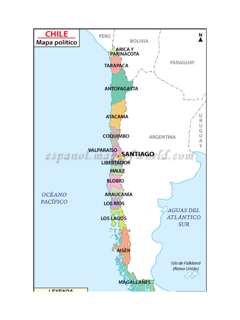 Mapa Politico de Chile | PDF