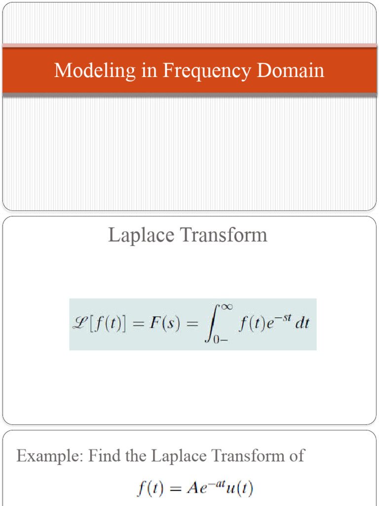 2-Modeling in The Frequency Domain | PDF | Laplace Transform | Function (Mathematics)