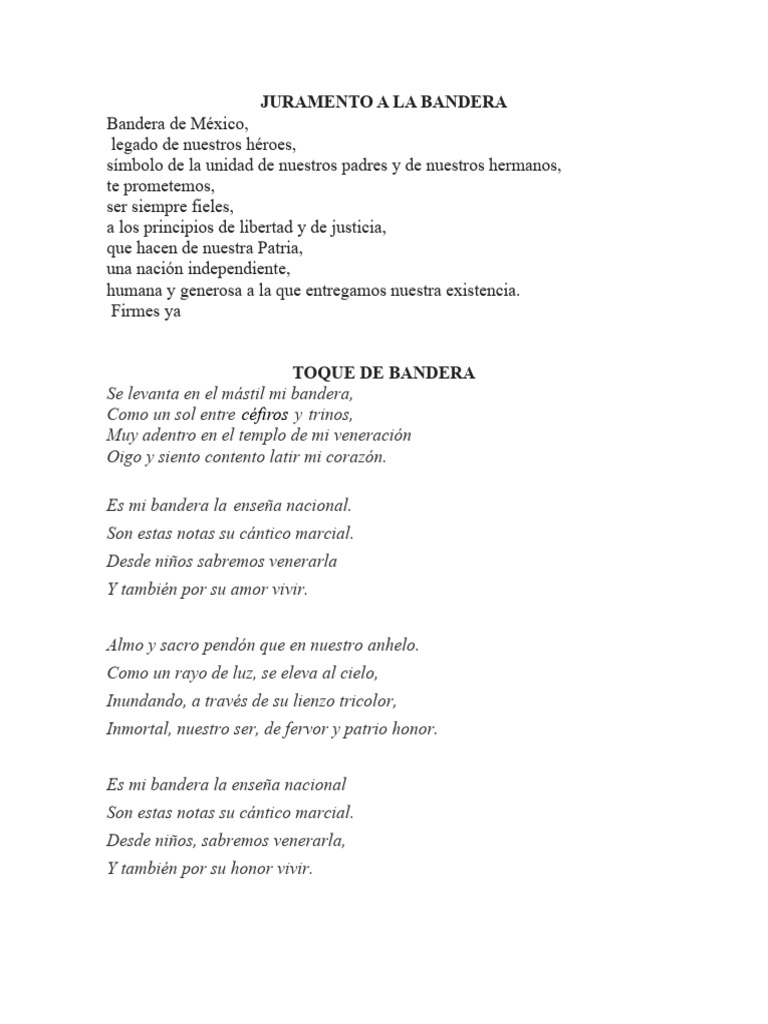 Juramento A La Bandera | PDF