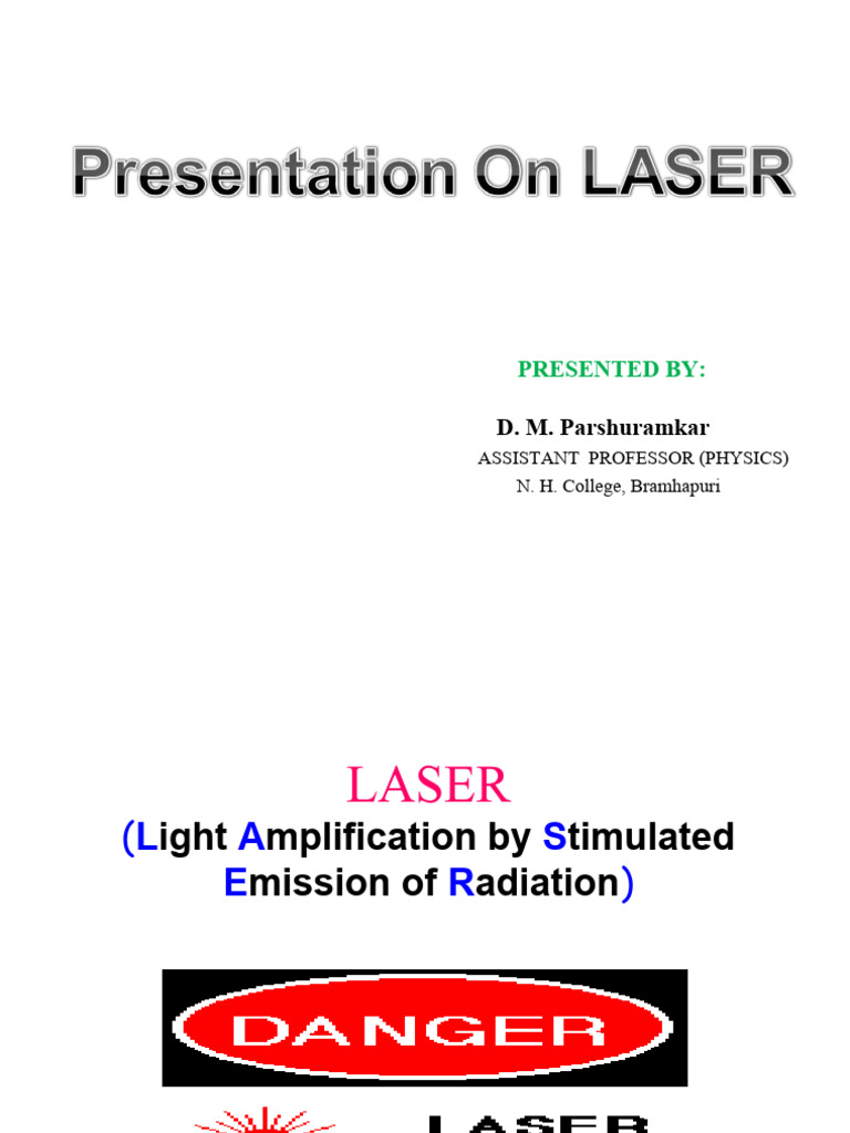 On Laser Theory | PDF | Laser | Emission Spectrum