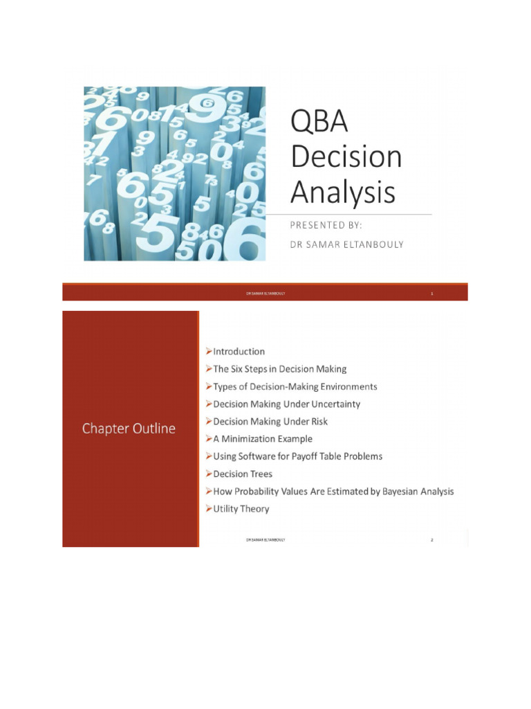QBA Slides Decision Theory - 2 | PDF