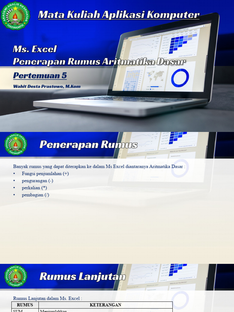 5.Rumus Aritmatika Ms. Excel | PDF 5.Rumus Aritmatika Ms. Excel | PDF