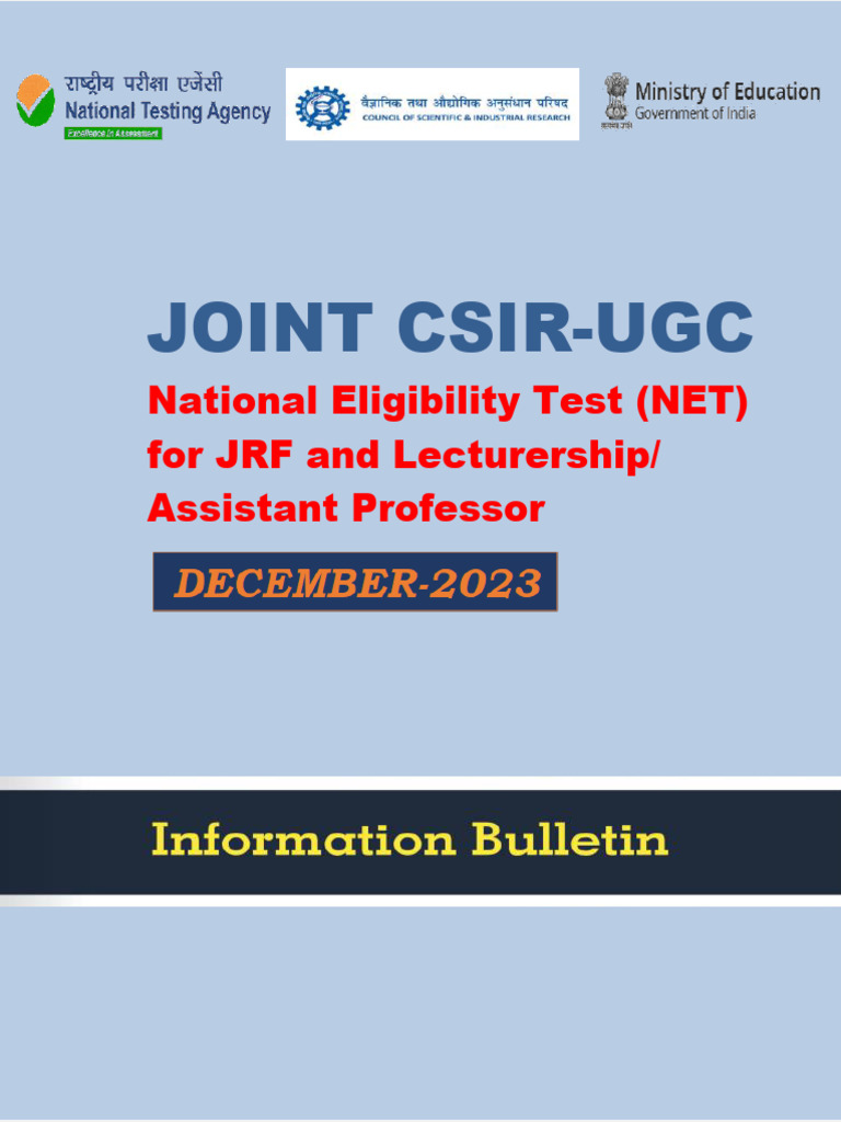 Csir Ugc Net 2023 | PDF
