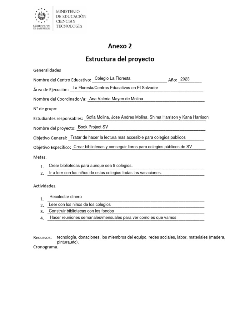 Anexo 2 - Estructura Del Proyecto | PDF