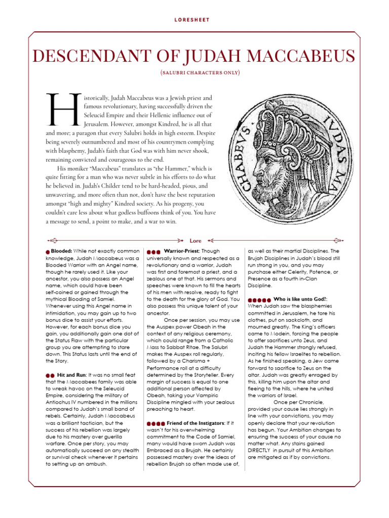 Judah Maccabeus: Legacy of a Warrior-Priest | PDF | Maccabees