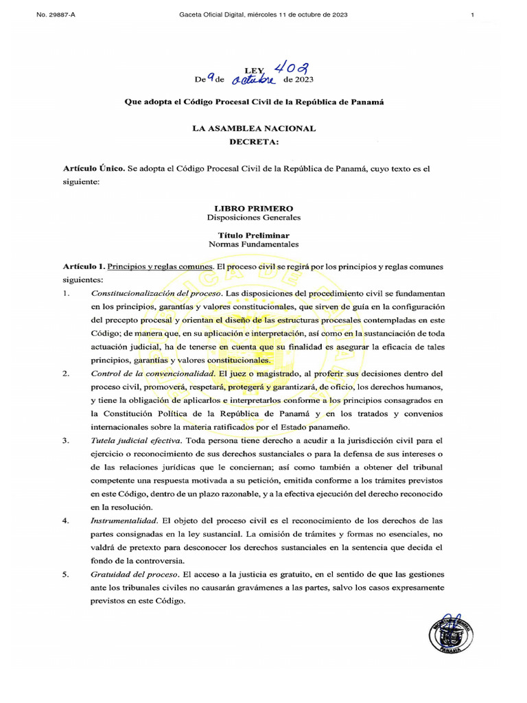 Código de Procedimiento Civil | PDF | Ley procesal | Procedimiento Civil