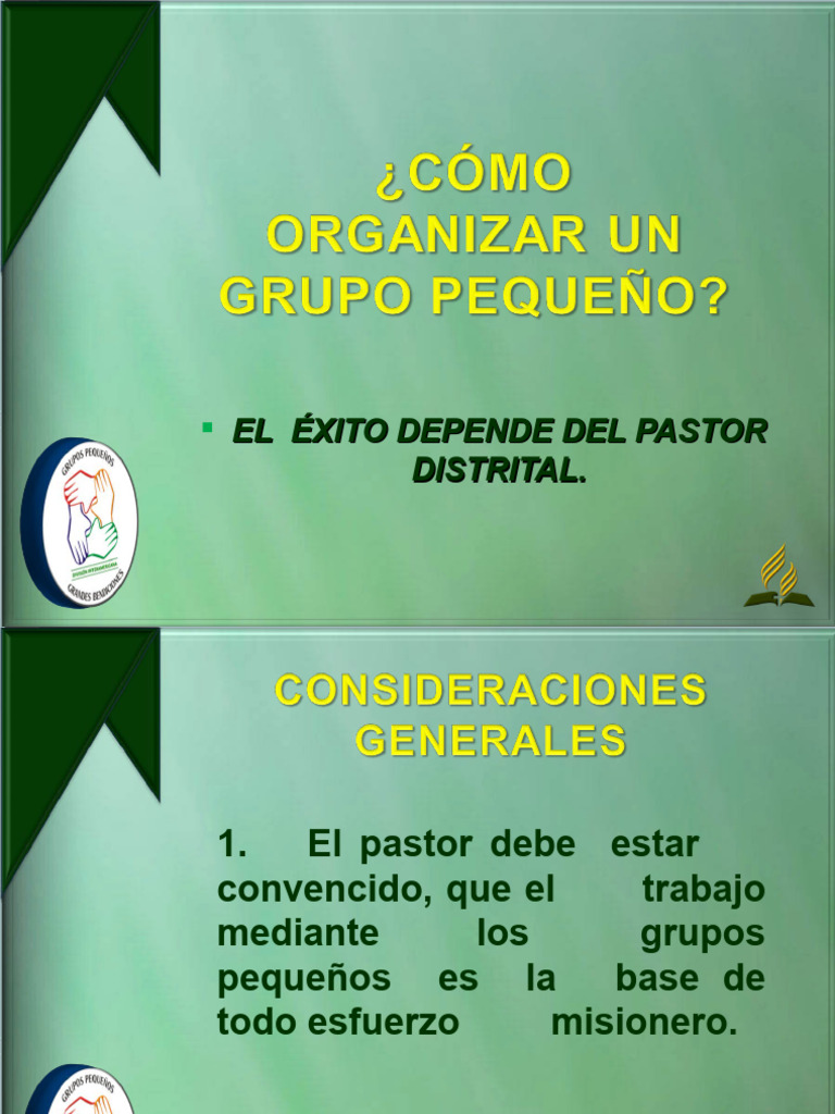 SEMINARIO 04_Cómo Organizar Un Grupo Pequeño. | PDF