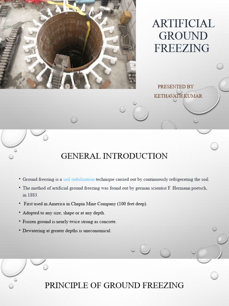 ARTIFICIAL GROUND FREEZING | PDF | Freezing | Liquids