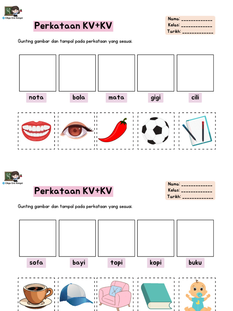 Aktiviti Gunting dan Tampal Prasekolah | PDF