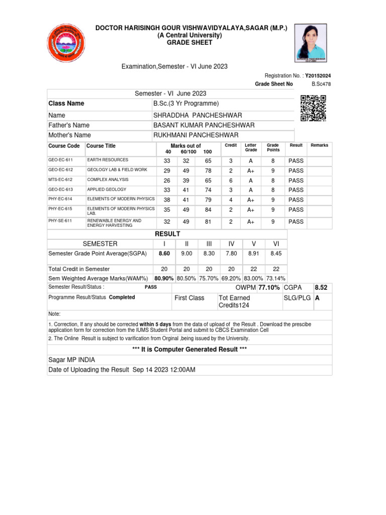 Exam Gradesheetmamscmcom Report Pdf Course Credit