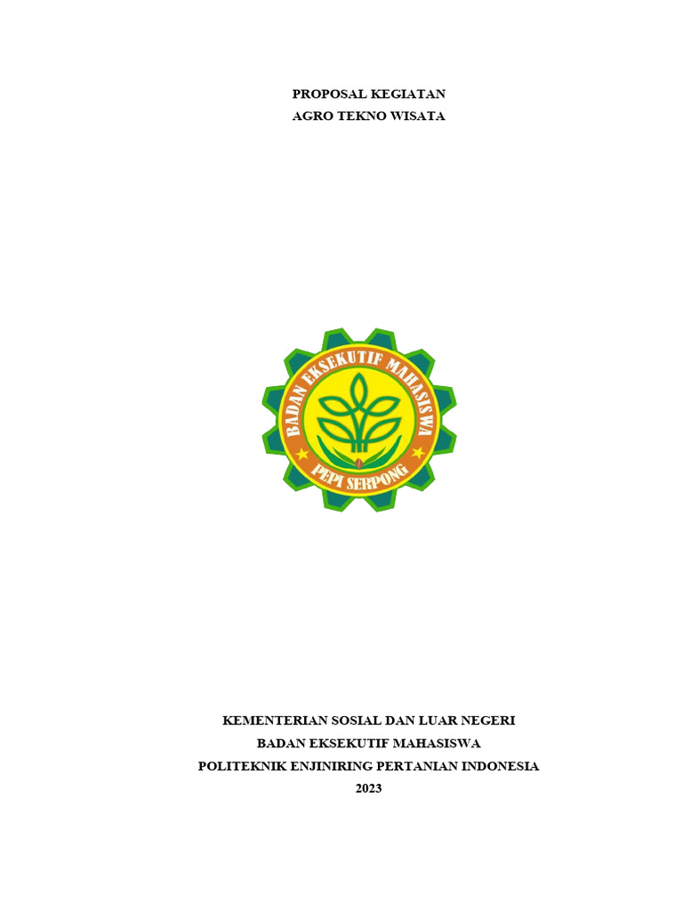 Proposal Agro Wisata Kementan Ea | PDF