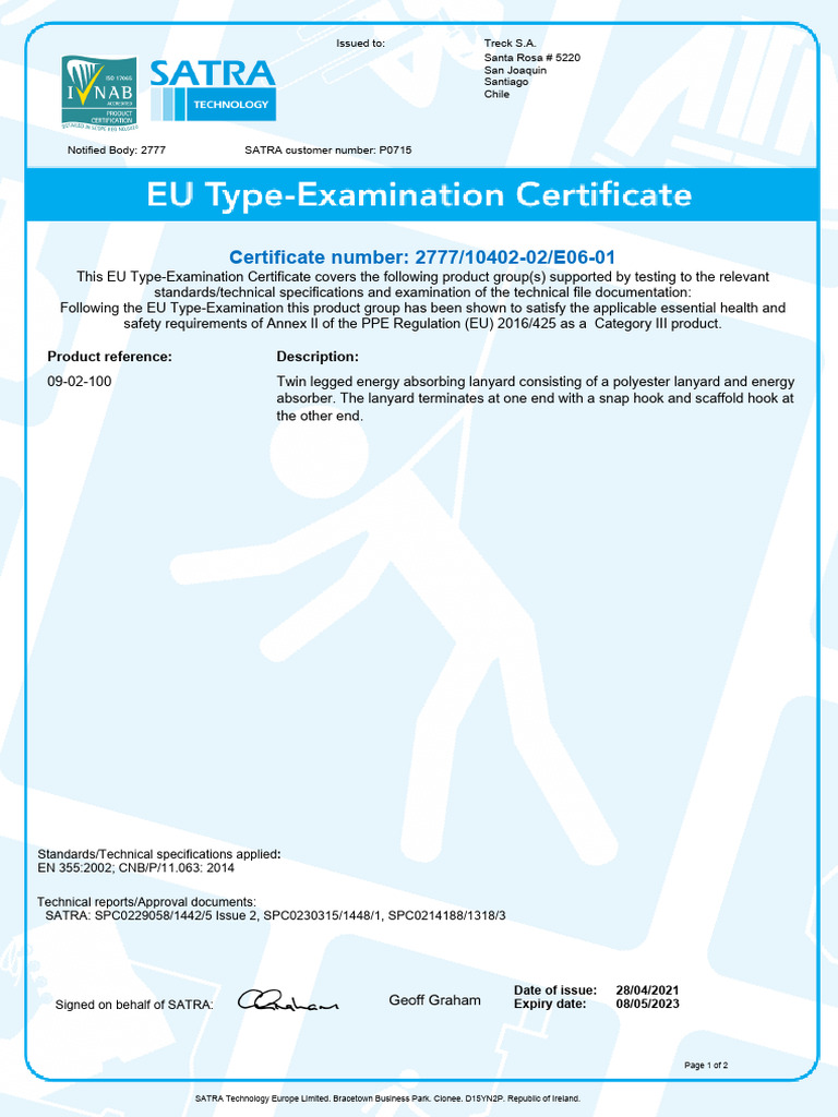 Certificate Number: 2777/10402-02/E06-01: Product Reference ...