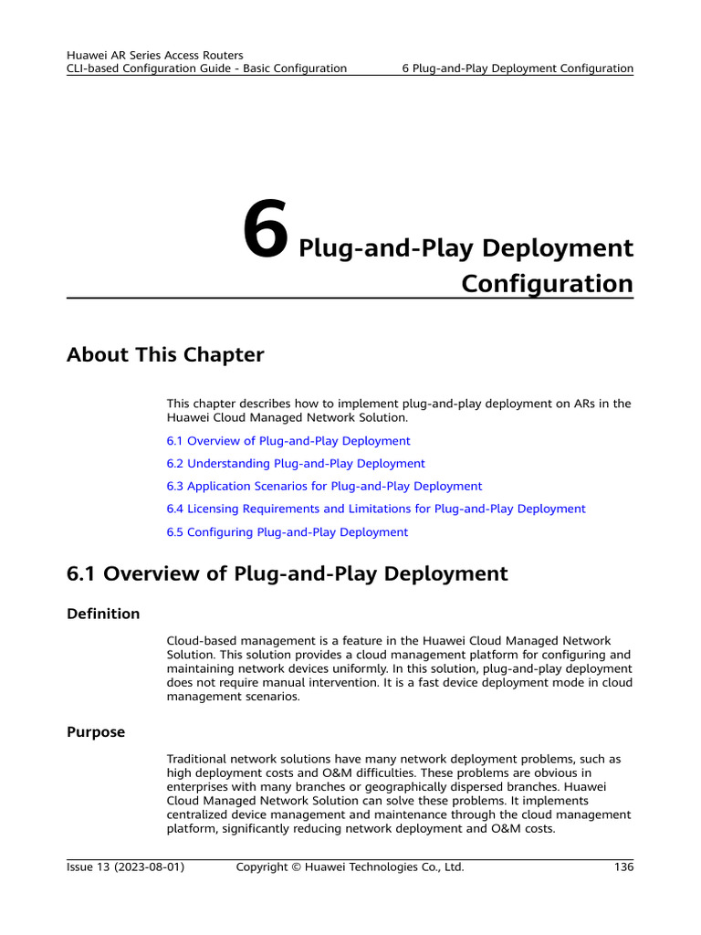 01 06 Plug And Play Deployment Configuration Pdf Router Computing Computer Network