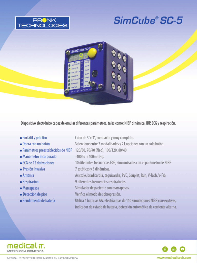 Ficha Tecnica SimCube | PDF | Presión sanguínea | Cardiología