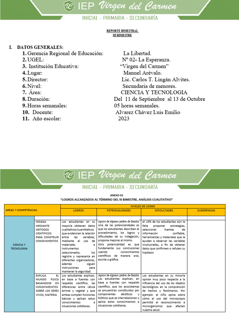 Informe-Cualitativo-Cuantitativo - de CT | PDF | Científico | Importar Informe-Cualitativo-Cuantitativo - de CT | PDF | Científico | Importar