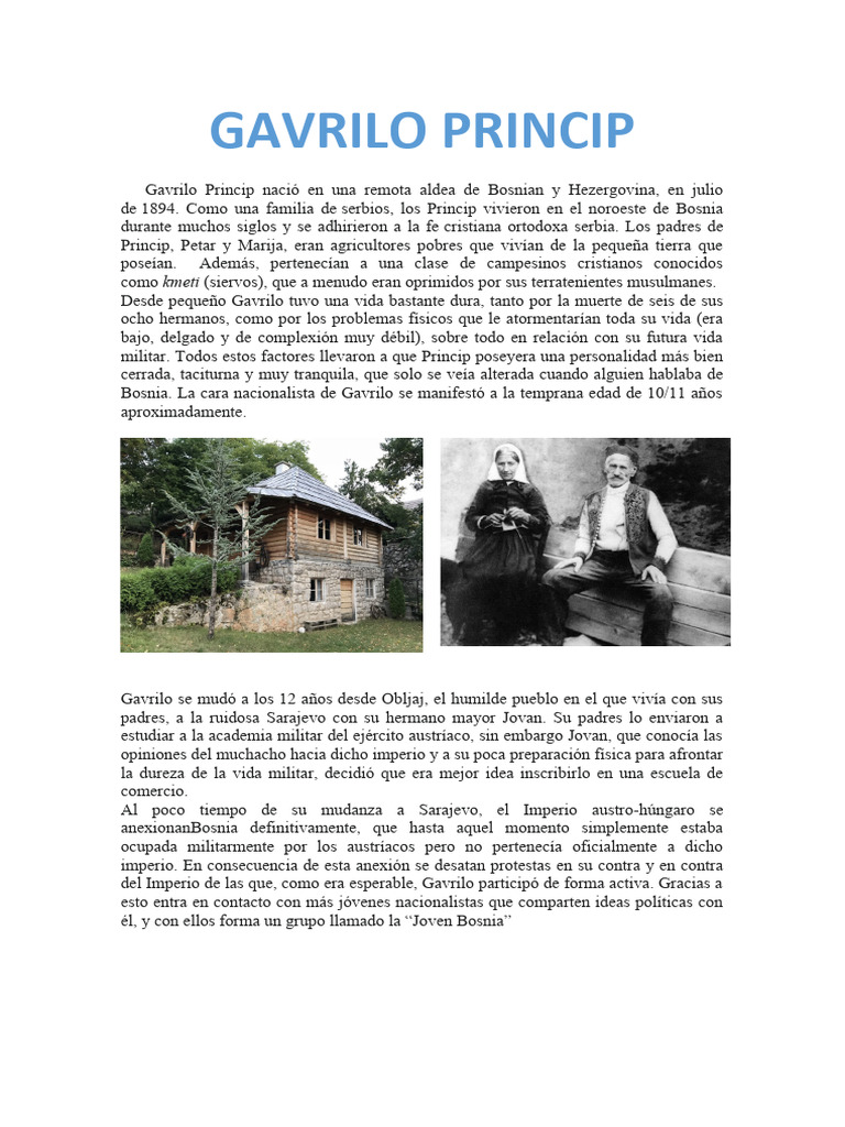 Gavrilo Princip | PDF