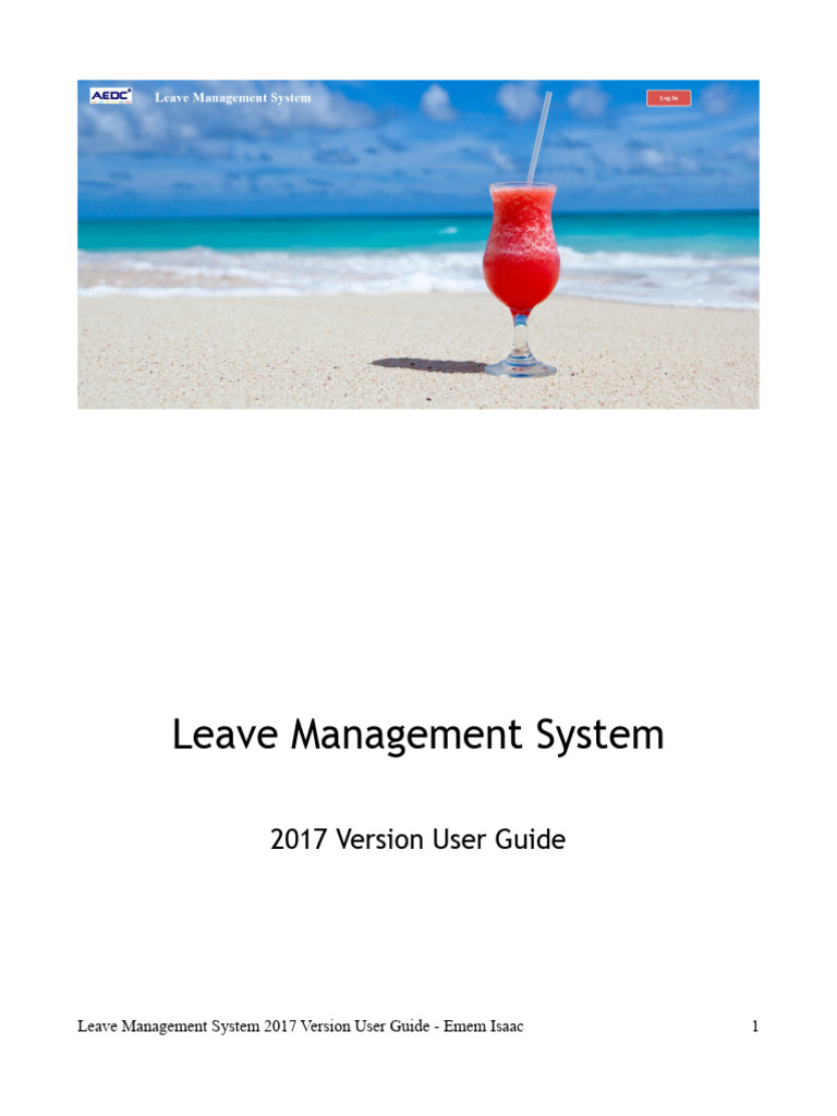 Leave Management User Guide | PDF | User (Computing) | Login
