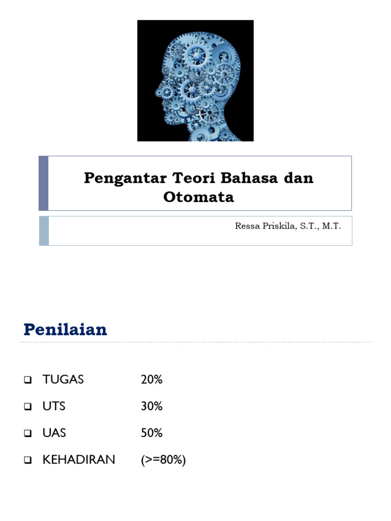 I. Pengantar Teori Bahasa Dan Otomata | PDF