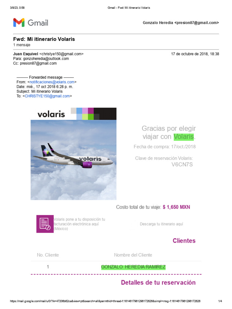 itinerario Volaris | PDF | Industrias de servicio | Aviación