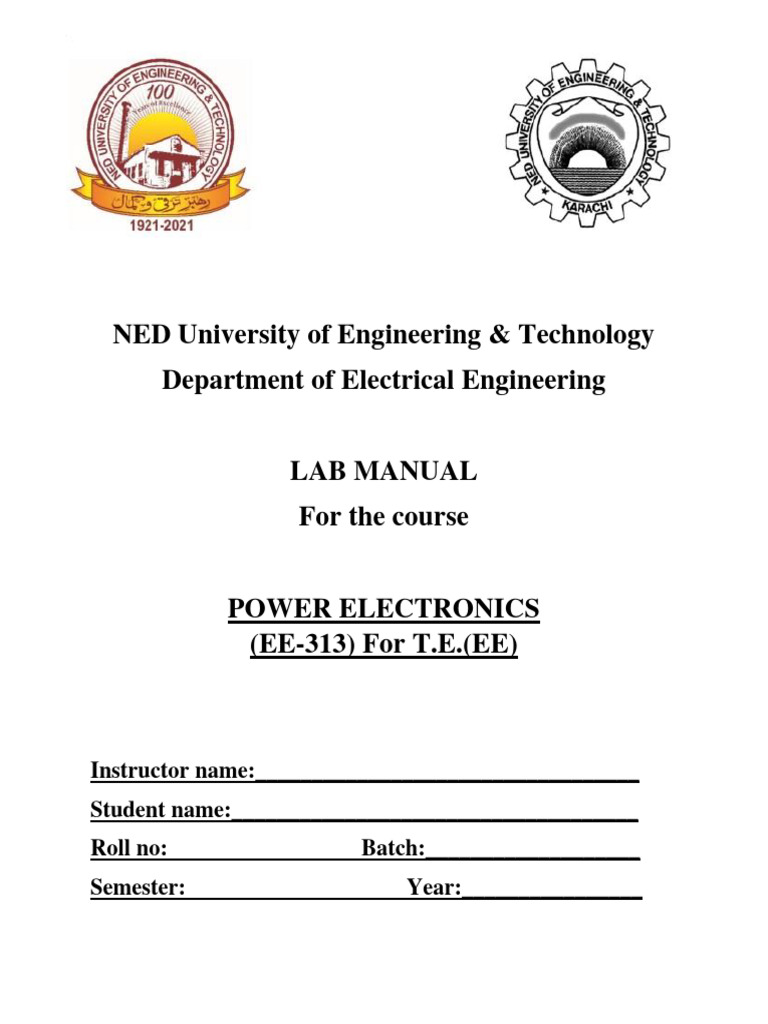 Power Electronics Lab Guide | PDF | Rectifier | Power Electronics