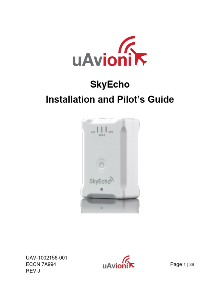 SkyEcho 2 User and Installation Guide REV J | PDF | Wi Fi | Transponder ...