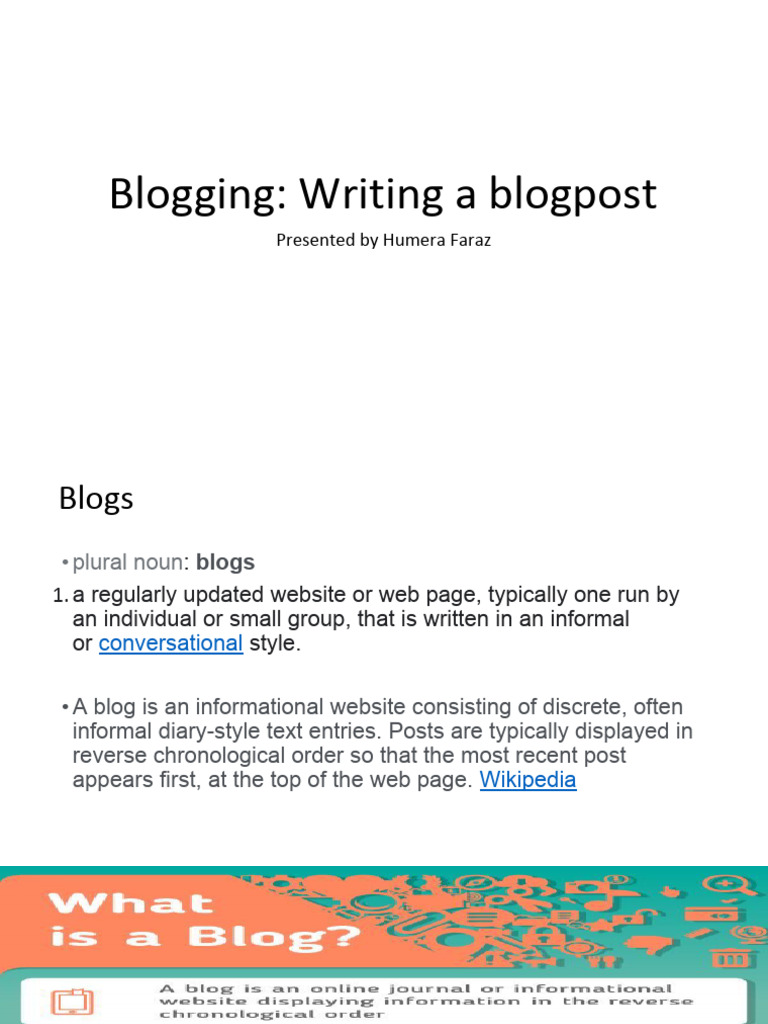Blogging | PDF
