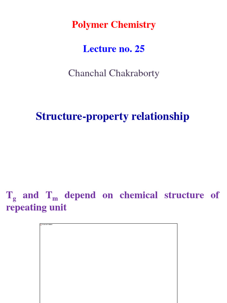 Lecture 25CC - Structure Property Relationship | Download Free PDF ...