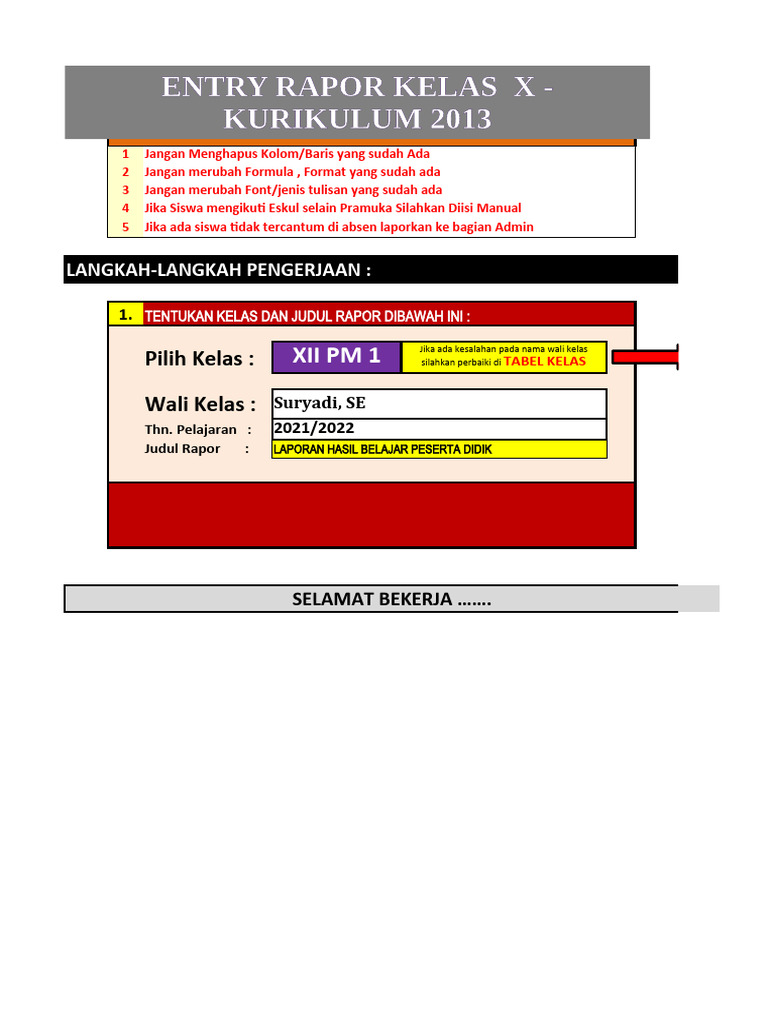 Raport Xii PM 1 SMT Ganjil 202122 Ok2 Cetak1 | PDF