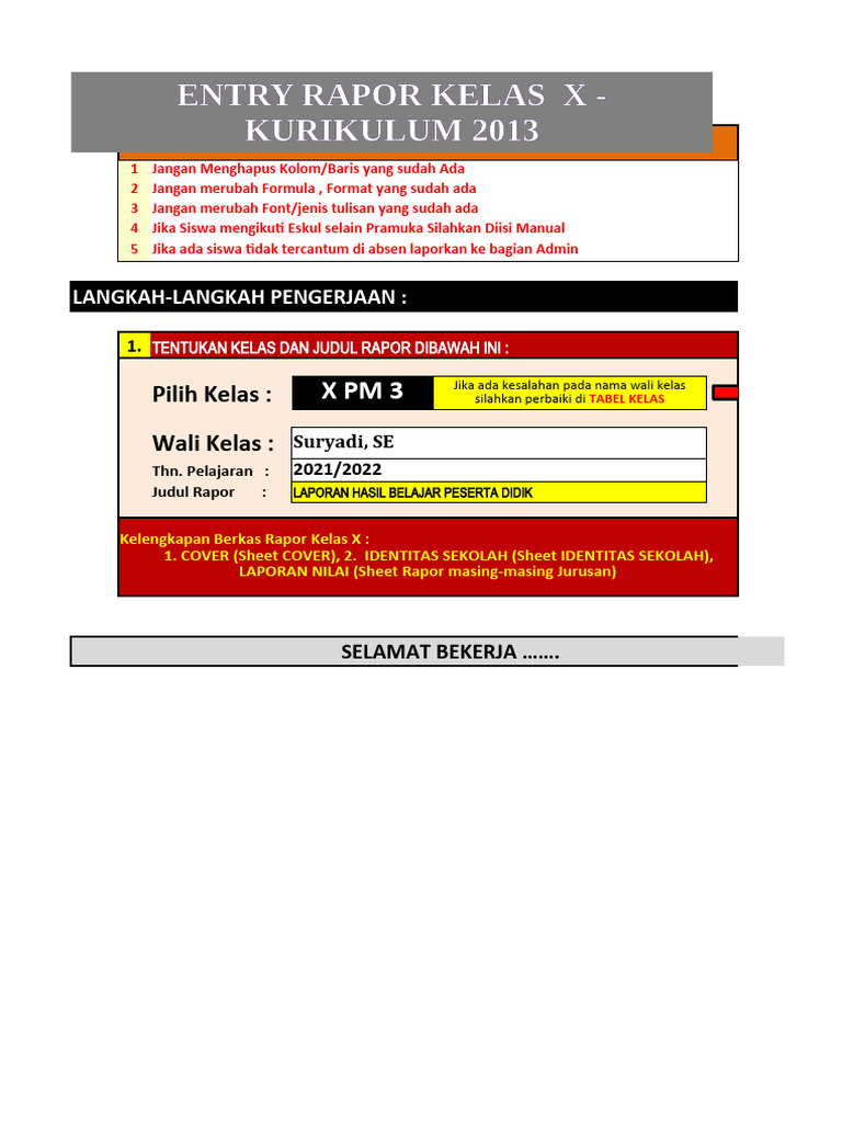 Raport X PM 3 SMT Ganjil 202122 Ok1 Cetak 1 | PDF