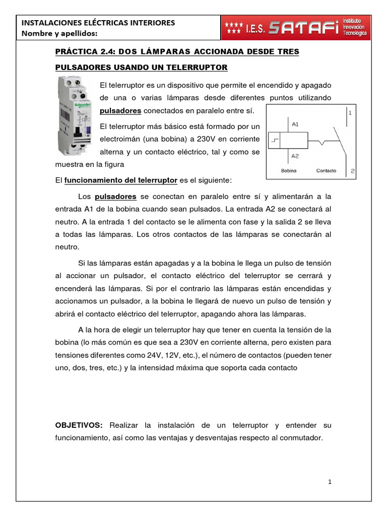 Práctica 2.4 | PDF | Corriente eléctrica | Inductor